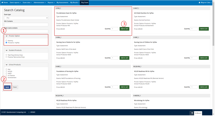 Limited Enrollment NLN Testing: Harper College